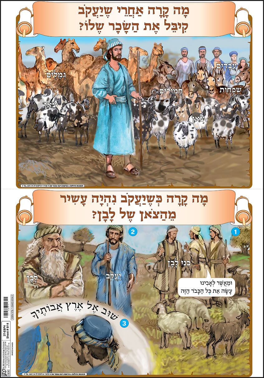 Set of Big Pictures – Tora – Parashat vaYetze (14 sheets) – iTaLAM